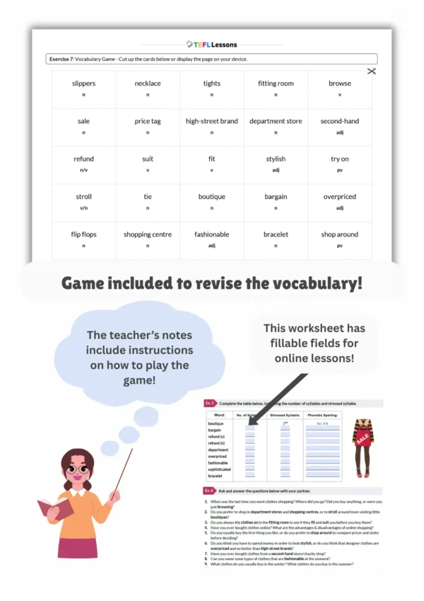 ESL Questions About Shopping – Discussion & Vocabulary Lesson - TEFL ...