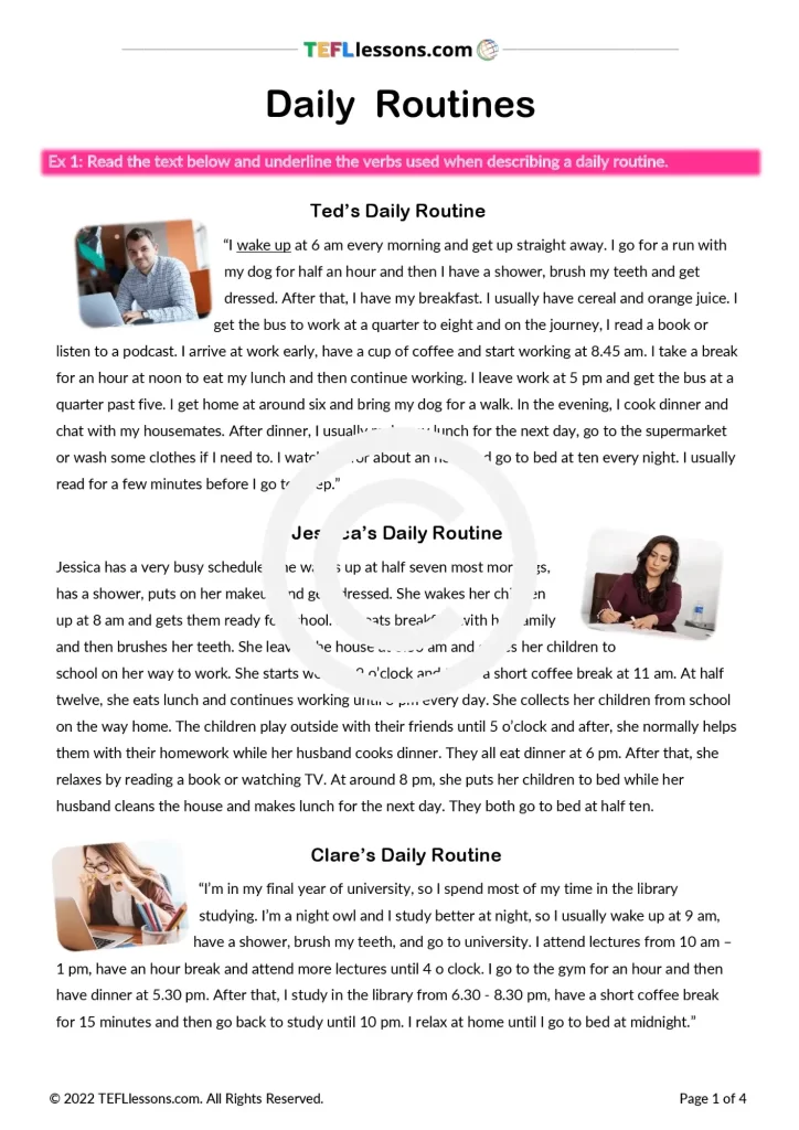 Daily Routines Domino 30 Cards Worksheet Free Esl Time Dominoes