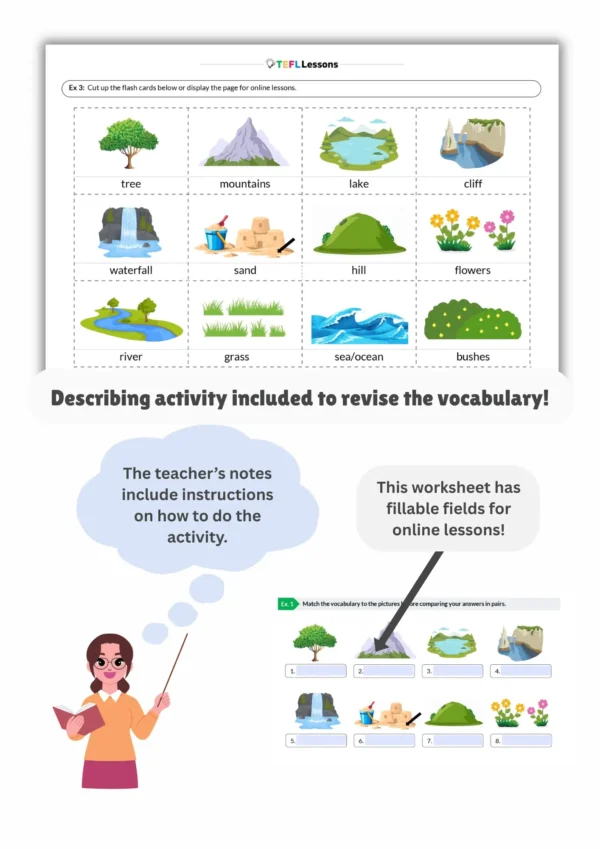Nature Vocabulary ESL Lesson (A0–A1) | TEFL Lessonsn - TEFL Lessons ...