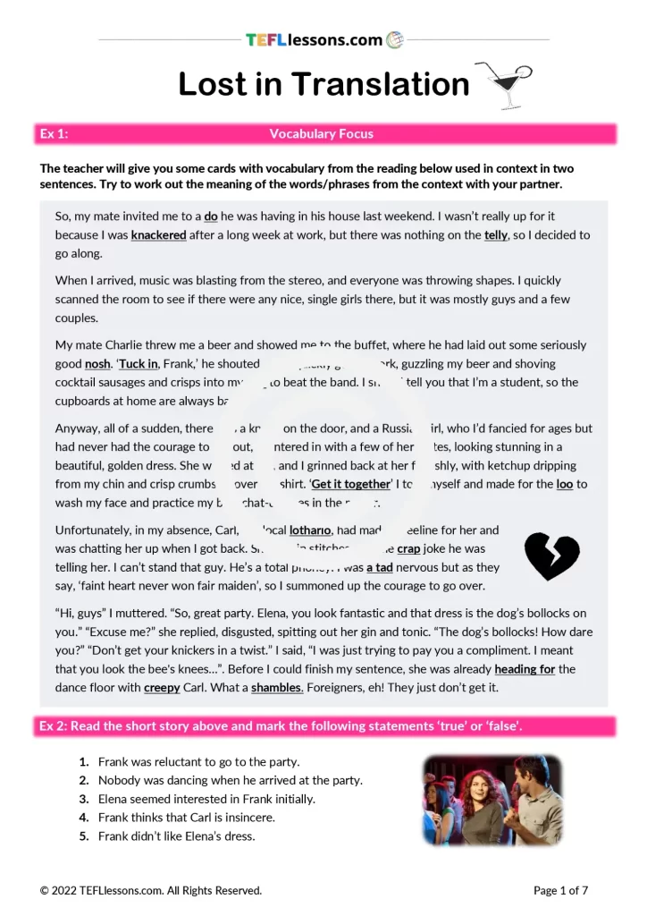 Slang and Colloquial Language - TEFL Lessons | ESL Lesson Plans and ...