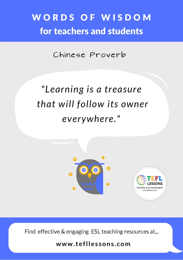 Quote about Learning Poster | Free ESL Posters - TEFL Lessons