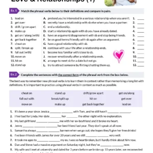 Relationships Phrasal Verbs | Free ESL Speaking Lesson (B1–B2) - TEFL ...