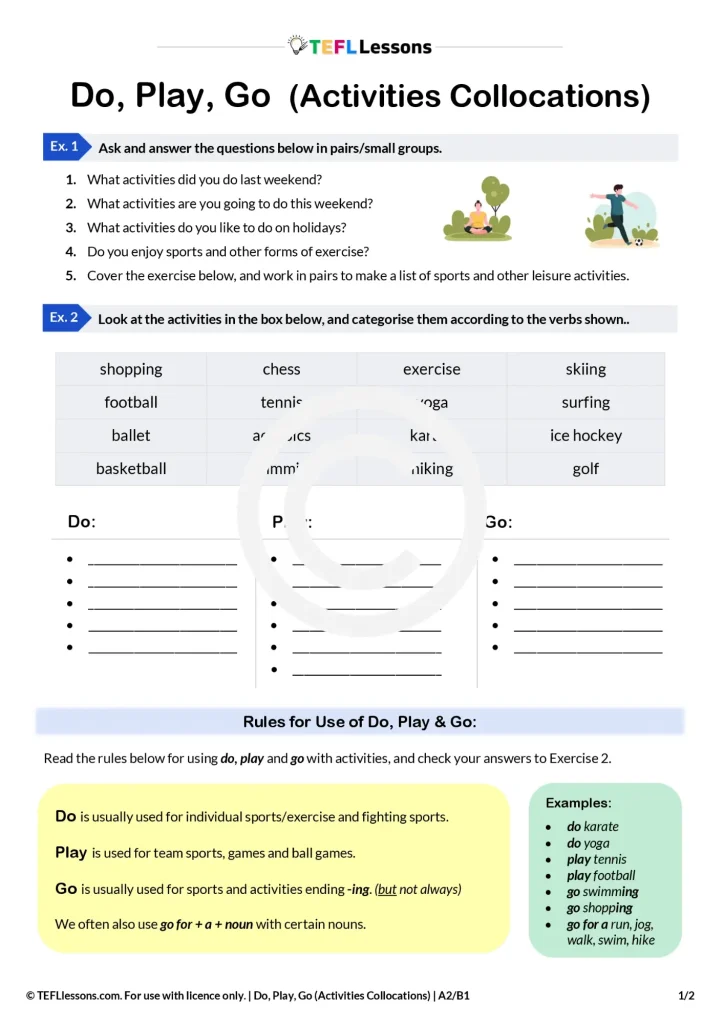 Play Do Go Verbs Lesson – ESL Activity | TEFL Lessons