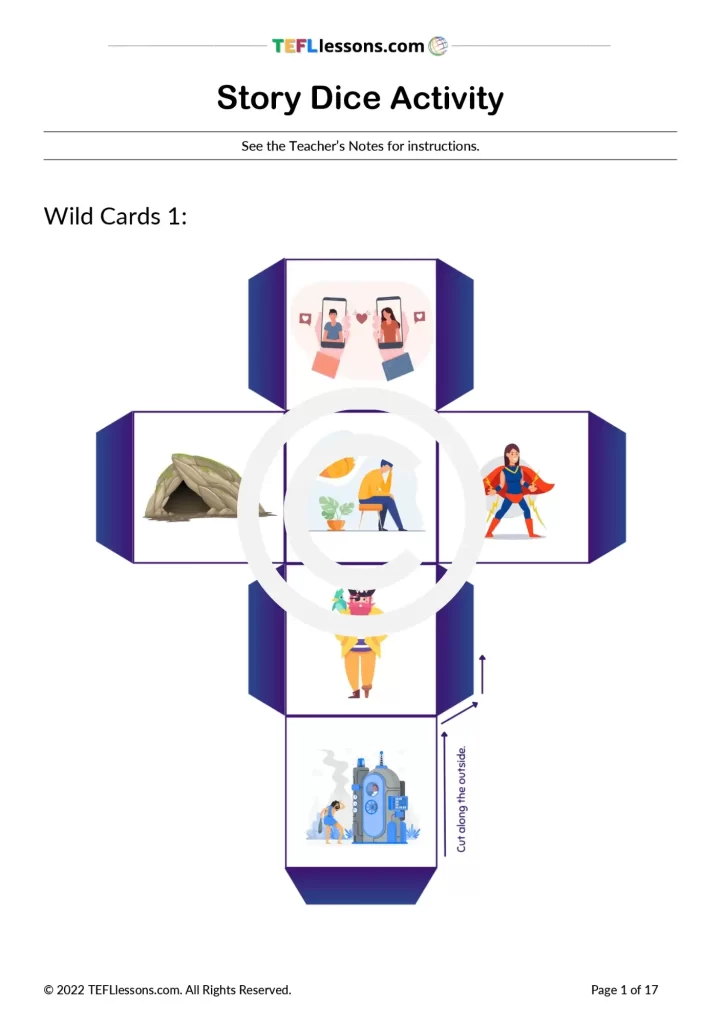 ESL Story Dice Activity - TEFL Lessons - tefllessons.com | ESL ...