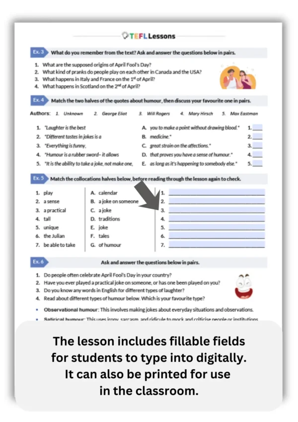 April Fools Day ESL Lesson | Free B2/C1 Reading & Speaking - TEFL ...