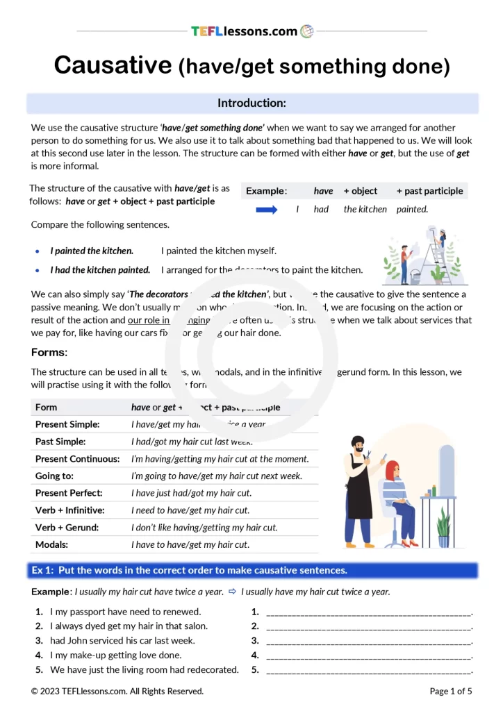 Have/Get something done | - TEFL Lessons