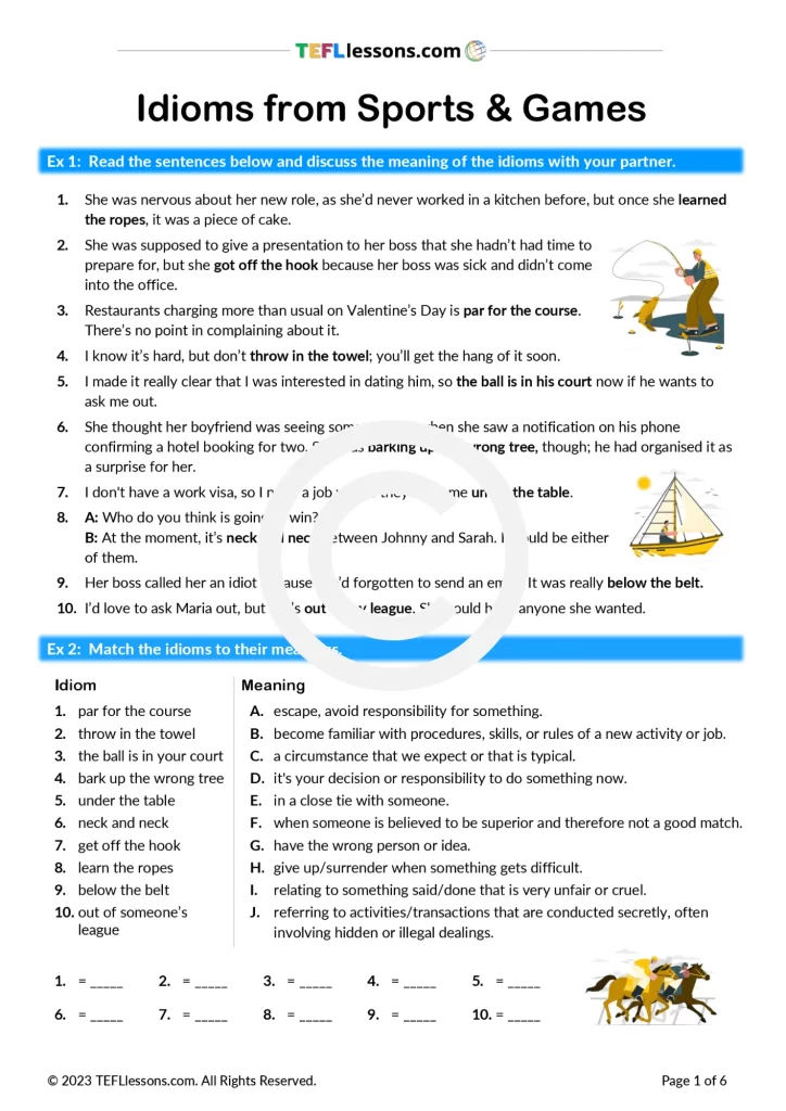 Idioms Worksheet Idioms Activities And Ideas Are Easy And Fun For 3rd