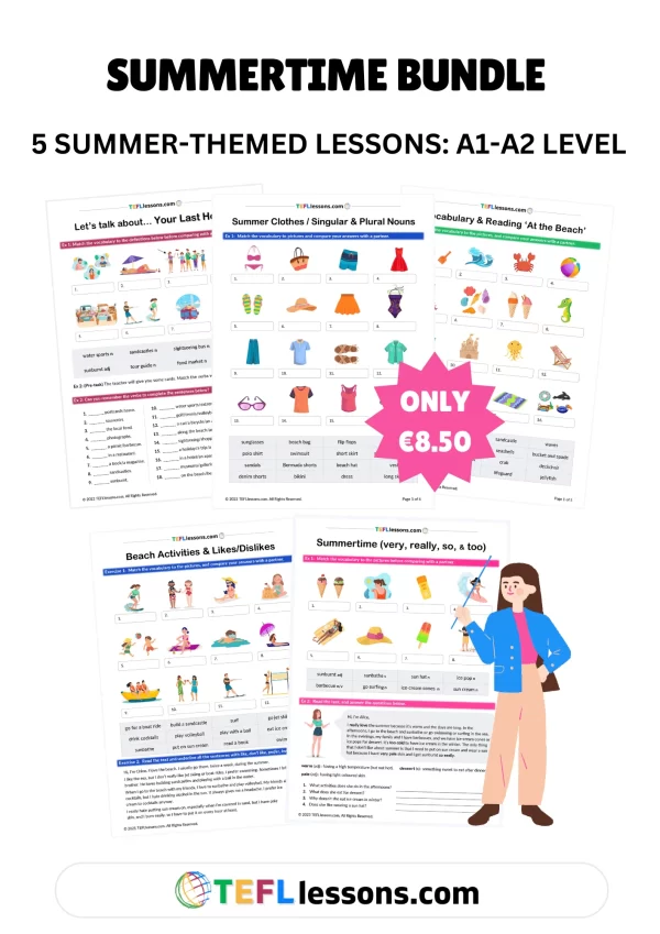 ESL Summertime Bundle | ESL Lesson Plans and Activities - TEFL Lessons ...