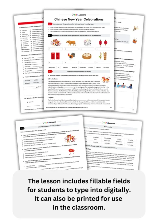 Chinese New Year ESL Lesson (B2–C1) | Cultural English Lesson Plan ...