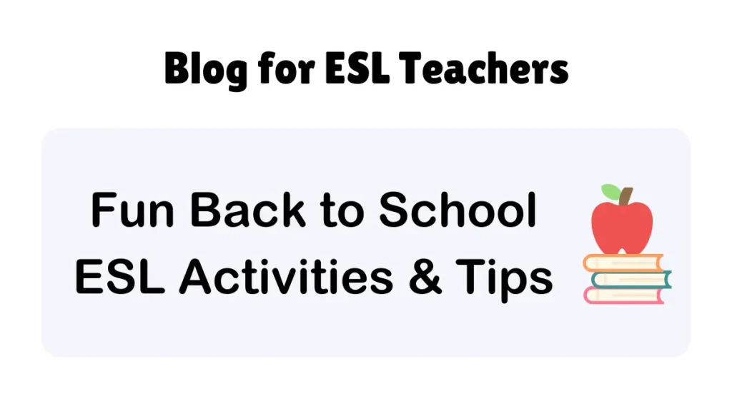 Back to School ESL Activities & Icebreakers for Adults - TEFL Lessons ...